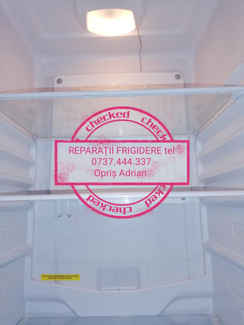 Reparatii frigidere preturi - Opris Adrian PFA tel.07FRIGIDER